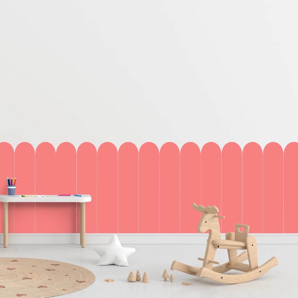 PIPPER. Textilní samolepící tapeta - Oblouk - Růžová barva Barva: Tmavá, Velikost: 80cm