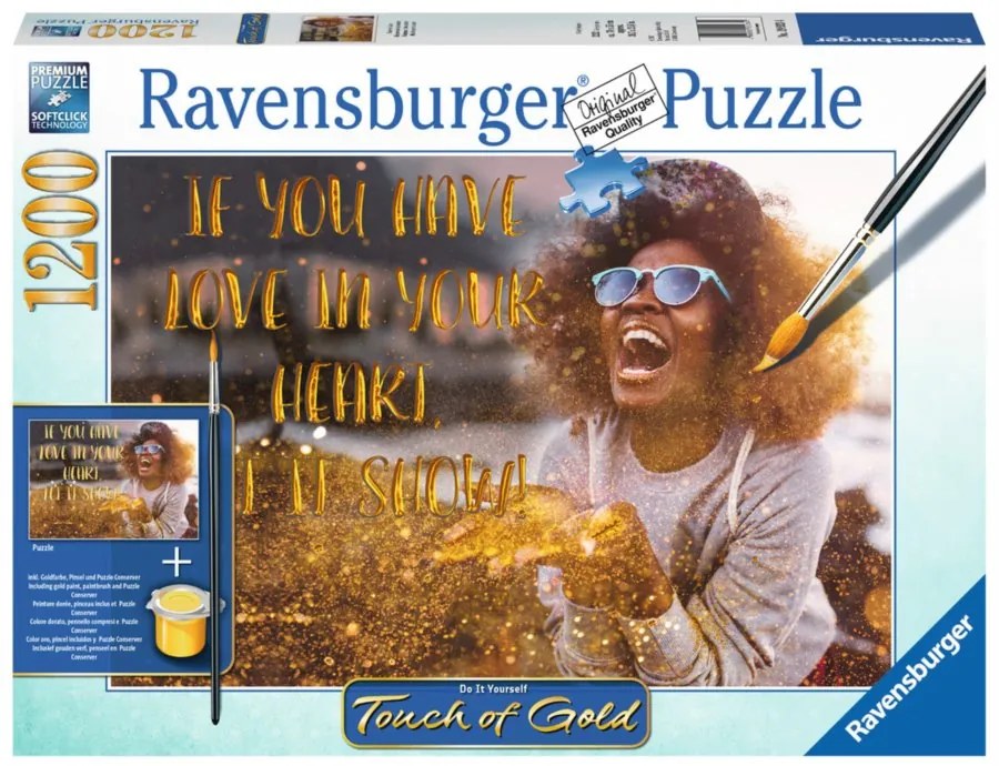Ravensburger puzzle touch of gold ukaž lásku 1200 dílků