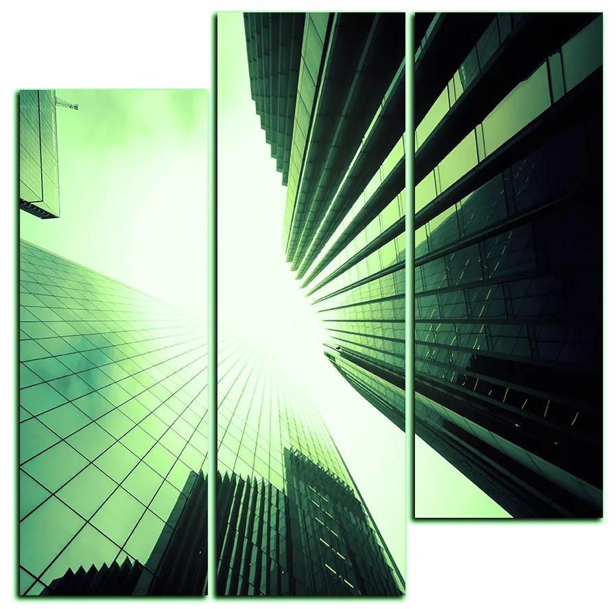 Obraz na plátně - Pohled na mrakodrap - čtverec 3252ZC (105x105 cm)