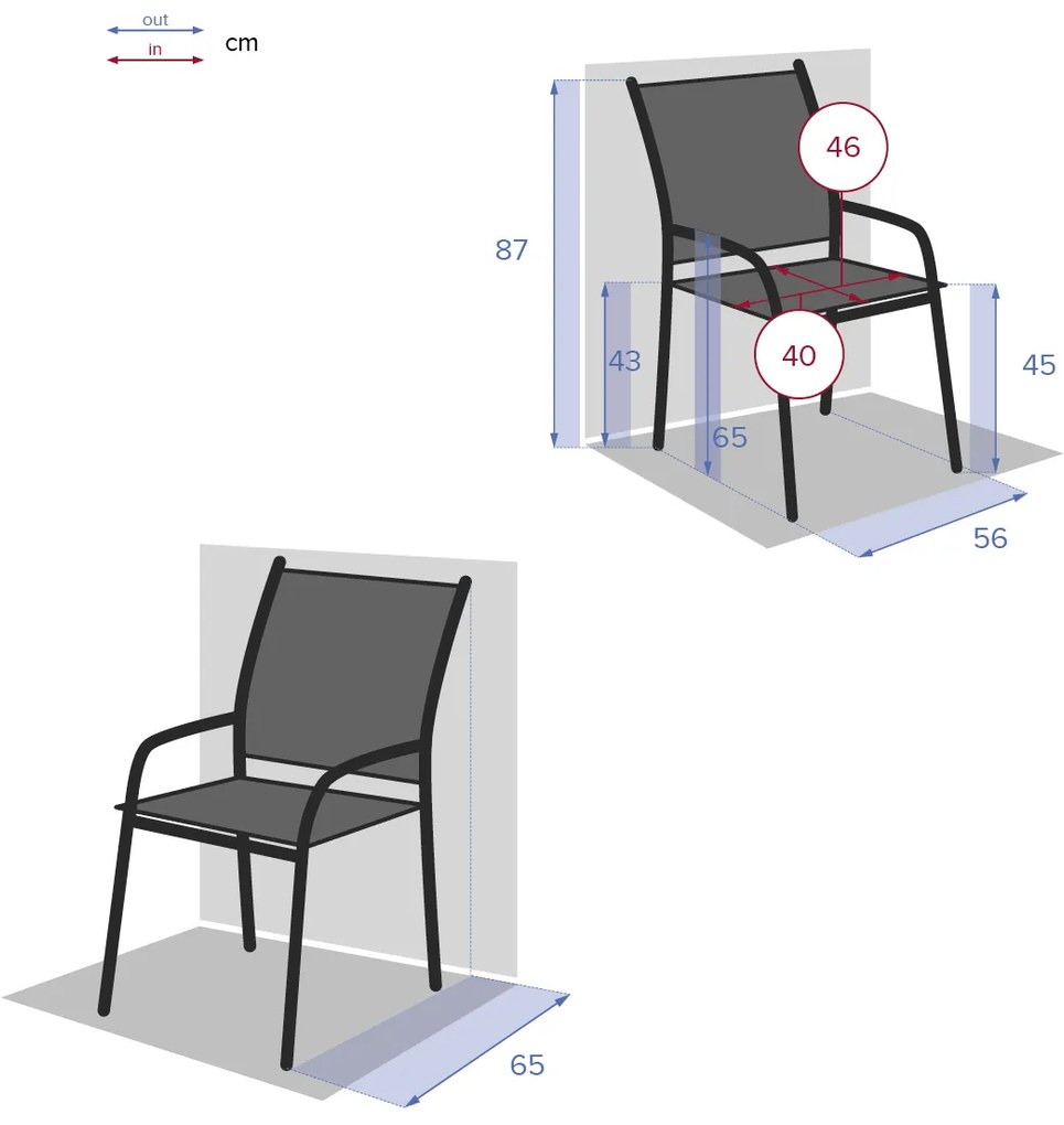 Hesperide zahradní stohovatelná židle PIAZZA