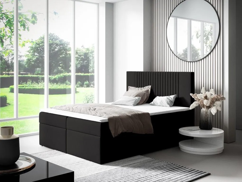 Eka Kontinentální čalouněná postel LINA - Trinity (160x200 cm) Barva látky Trinity: Světle modrá (Trinity 2322)