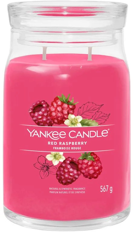 Yankee Candle – Signature svíčka Red Raspberry (Červená malina) Velikost: střední 368 g