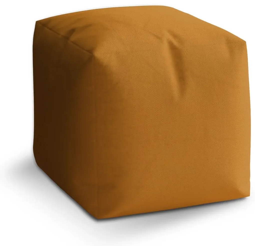 Sablio Taburet Cube Okrová - 40x40x40 cm