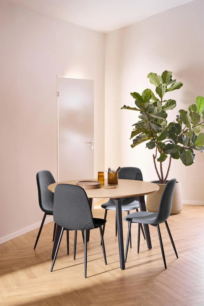 ACTONA GROUP Jídelní sestava CADIZ tmavě šedá Ø120x75 cm H000025037