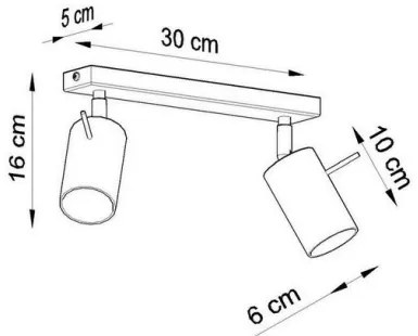 Bodové svítidlo SOLLUX Ring 2 GU10 2x40W bez zdroje SL.0088 bílá