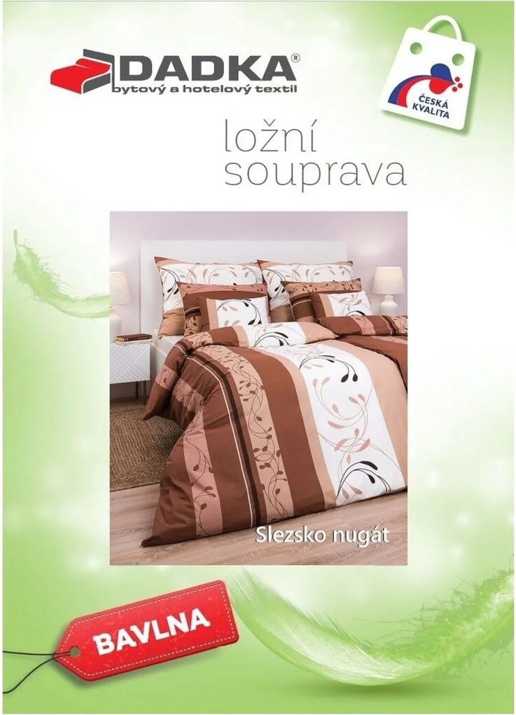 Bavlněné povlečení Slezsko nugátové 140x200, 70x90 cm