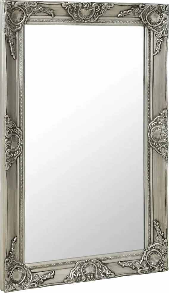 Nástěnné zrcadlo barokní styl 50 x 80 cm stříbrné 320322