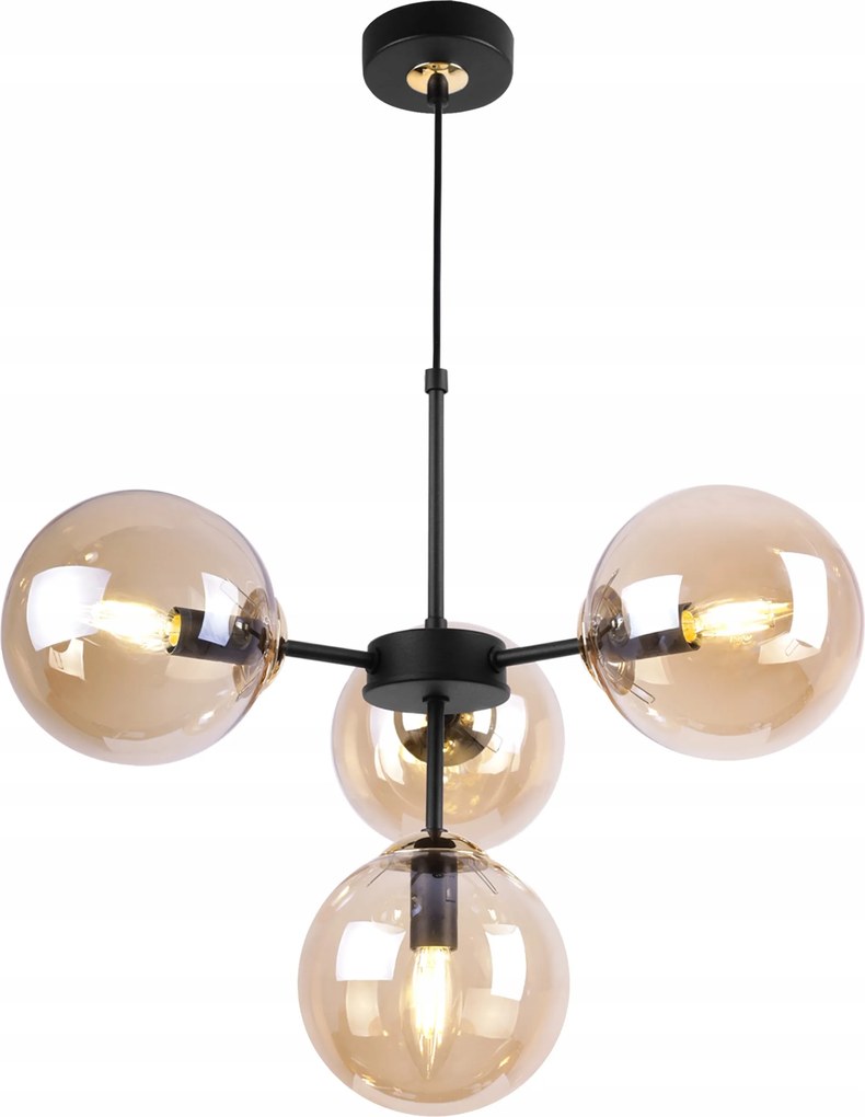 Závěsná Stropní Lampa Lustr Glamour Skleněné Koule Do Kuchyně Obývacího Pokoje