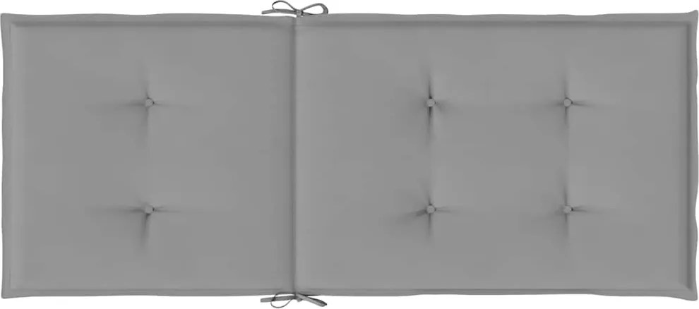 Podušky na židli vysoké opěradlo 6 ks šedé 120x50x3 cm textil 314105