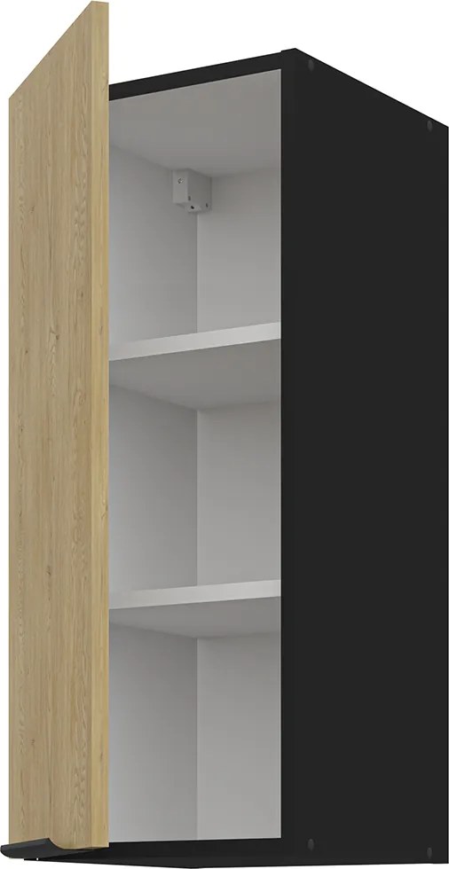 CREMONA cc | horní skříňka 30 G-72 1F policová | 30 cm | černá/cremona