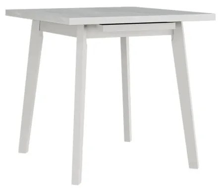 Rozkládací čtvercový stůl Harry 80 x 80/110 I L, Barva dřeva: bílá-L, Barvy nožiček: Sonoma