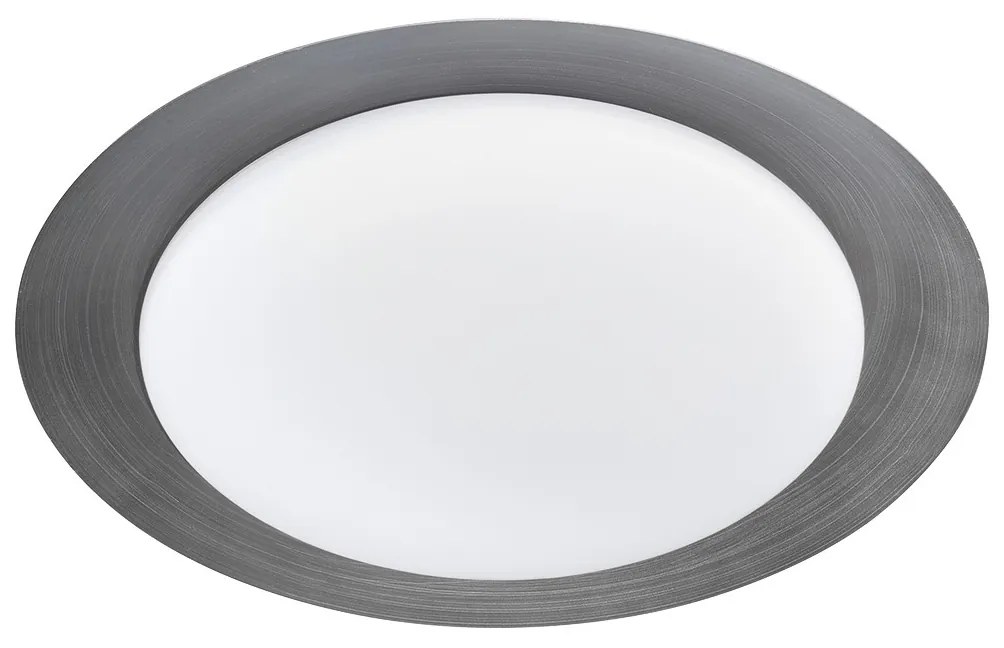 Linea Light 8276 Crew_1, stropní svítidlo s šedým límcem, 17W LED 3000K, prům. 38cm