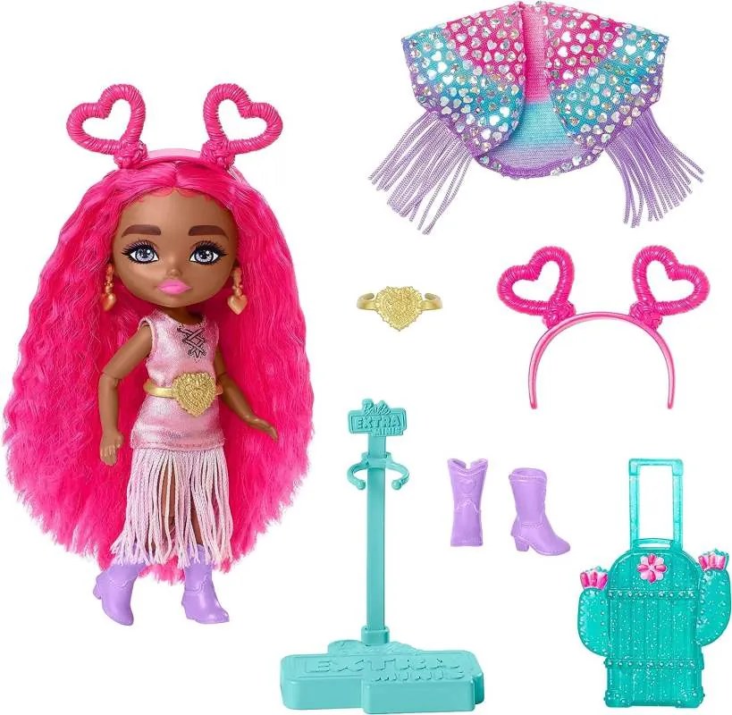 Mattel barbie extra minis ve festivalovém oblečku, hpb19