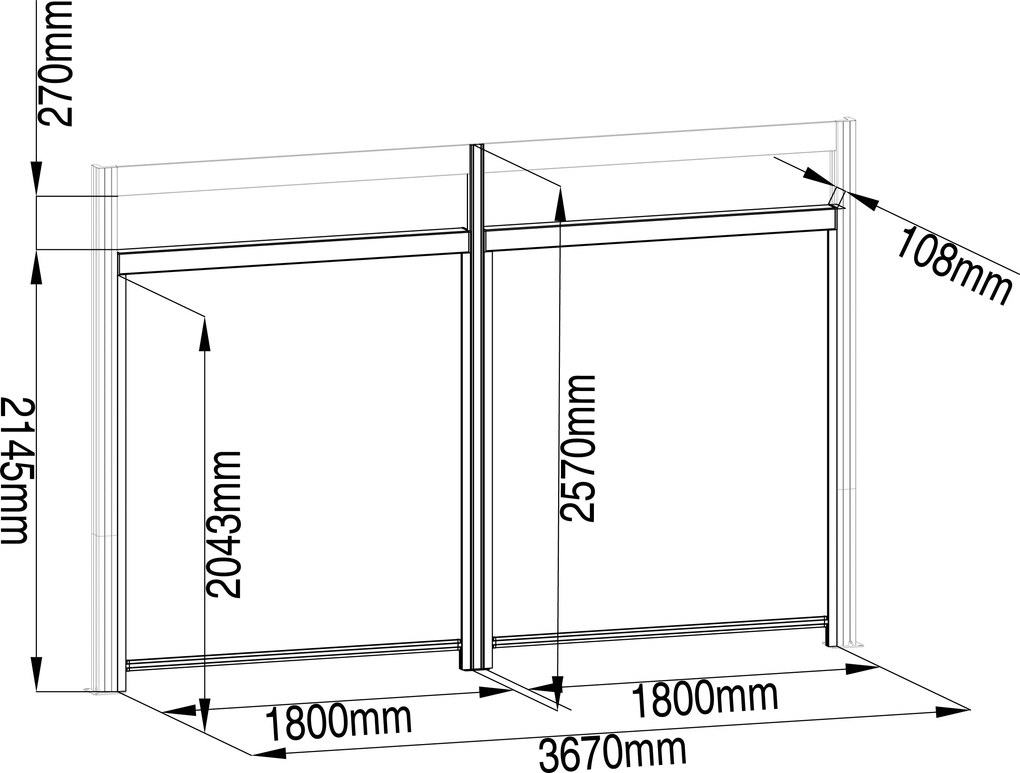 Příslušenství G21 boční markýza 4x2,6 m pro pergolu Trenton