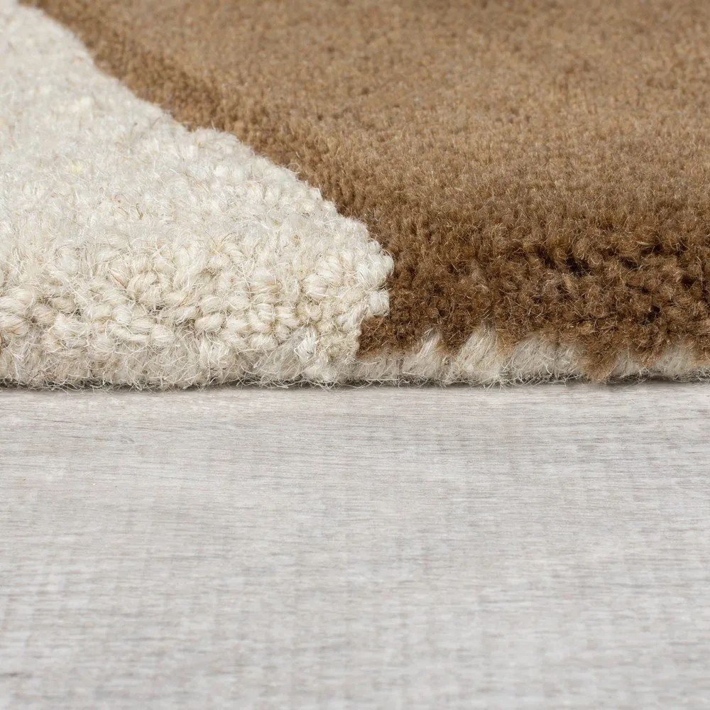 Hnědý/béžový vlněný koberec 120x170 cm Glow – Flair Rugs