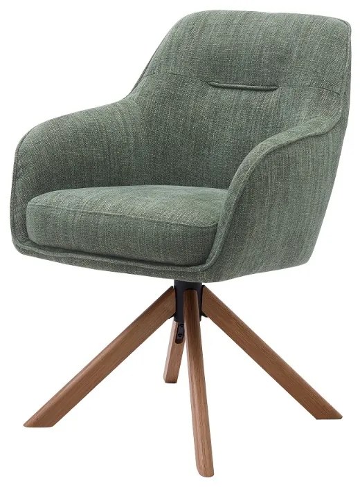 Designová otočná židle Sanjaya II lesnická zelená