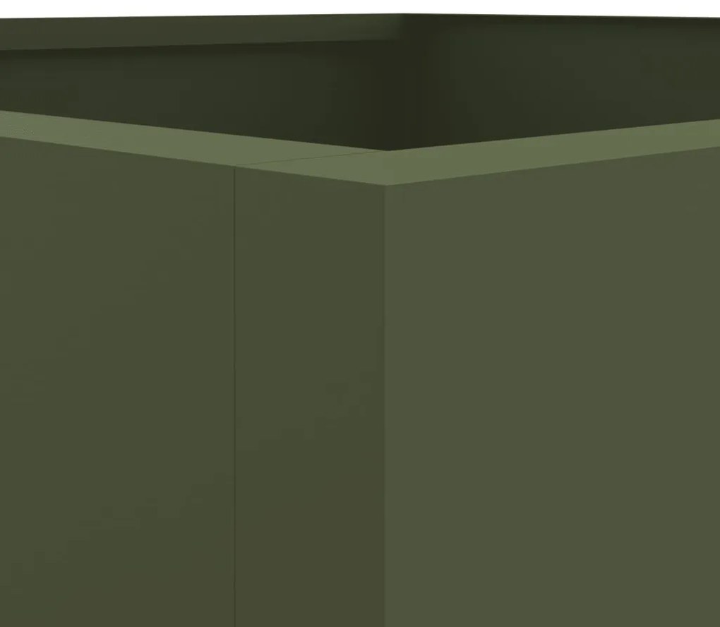 Truhlík olivově zelený 42x38x75 cm ocel válcovaná za studena - Default Title