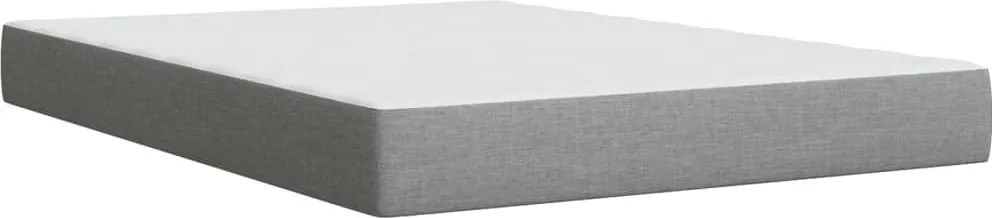 Box spring postel s matrací světle šedá 160 x 200 cm textil 3285484