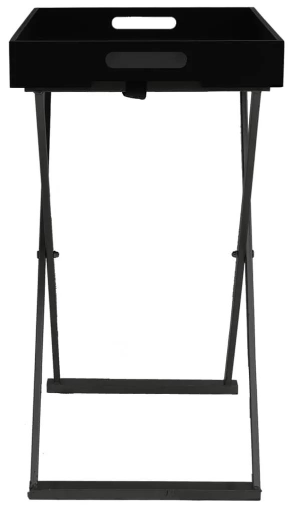 Skládací stolek černý 48 x 34 x 61 cm MDF - Default Title