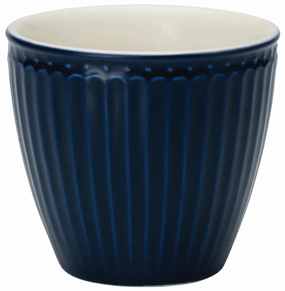 GREEN GATE Latte cup Alice Dark Blue 300ml, modrá barva, porcelán 300 ml