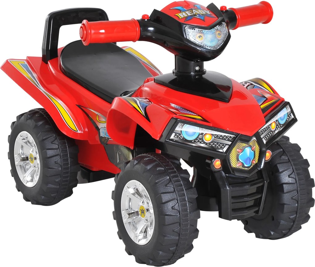 HOMCOM Dětský čtyřkolový elektrický auto-motorek bez pedálů s hudbou a světly 60x38x42cm