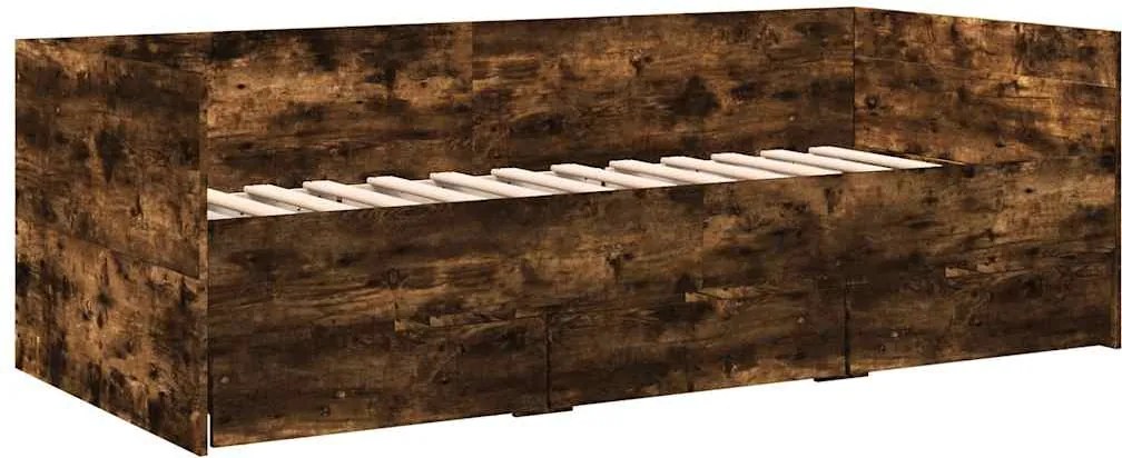 Válenda se zásuvkami bez matrace kouřový dub 90 x 200 cm 3280822