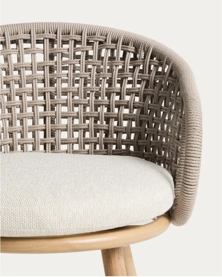 Taupe polstrovaná zahradní židle Lidario – Kave Home