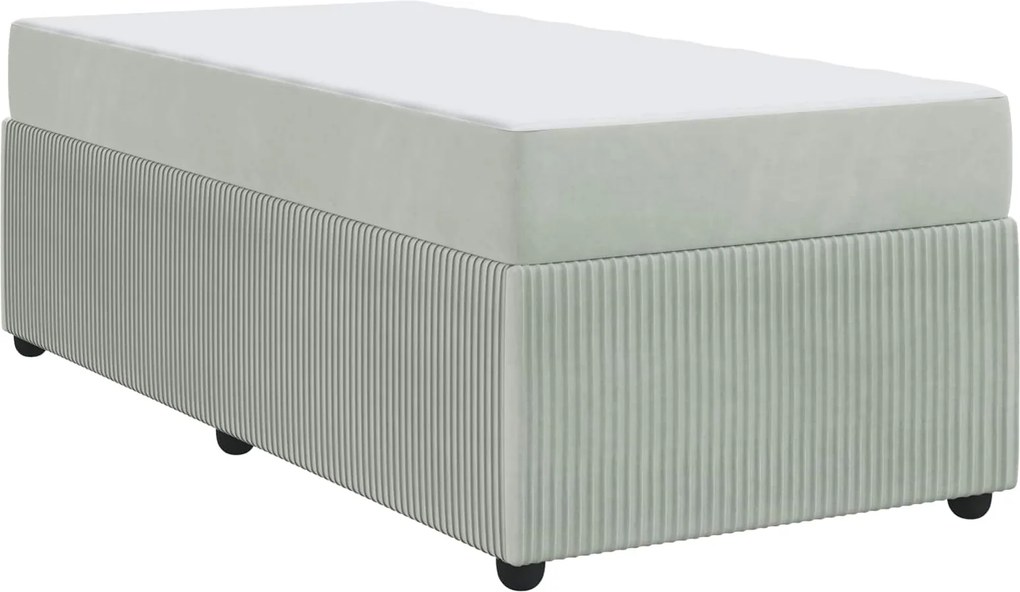 Rám postele Světle šedá 90 x 190 cm textil 3398334