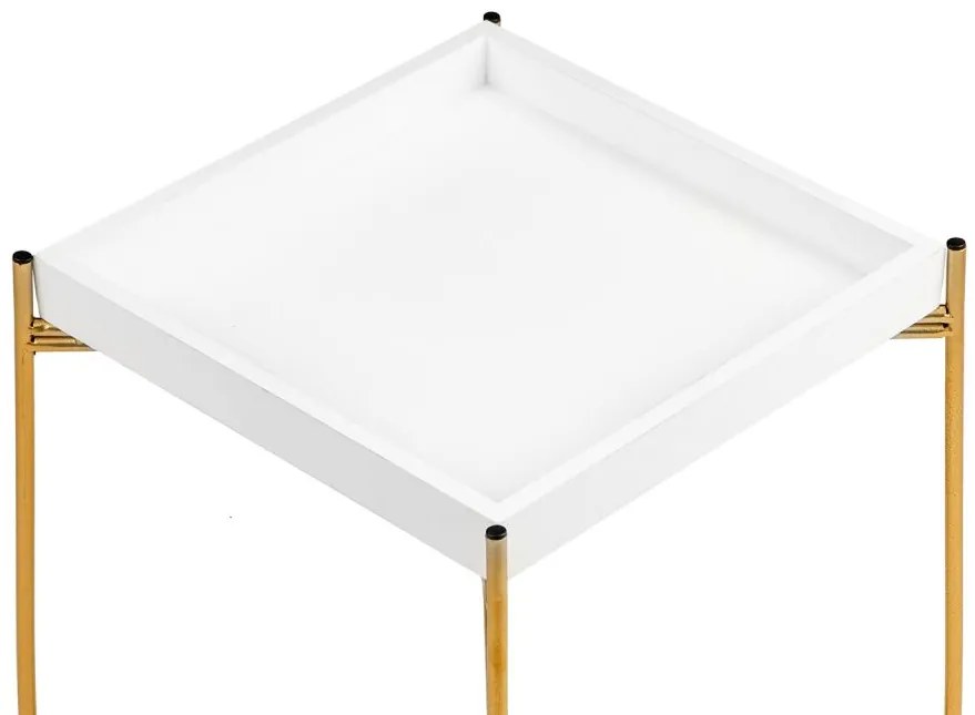ModernHome Odkládací stolek - bílo-zlatý, FH-CFT200055