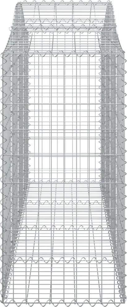 Klenuté gabionové koše 12ks 200x50x120/140cm pozinkované železo 3145671