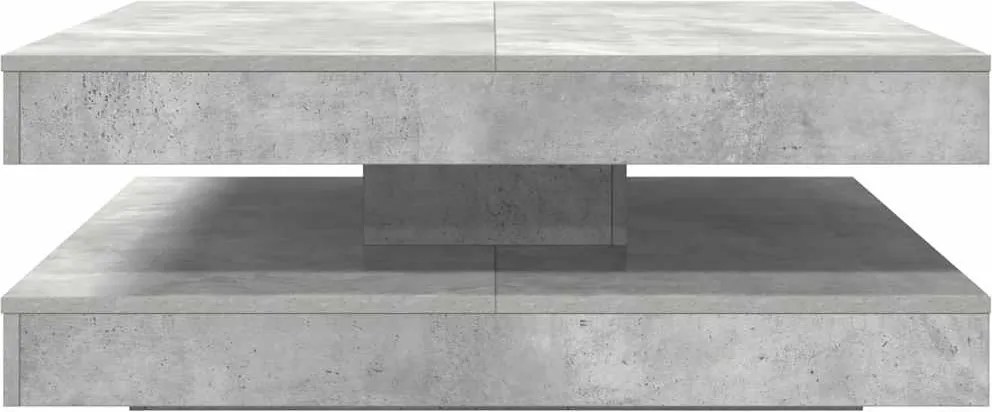 Konferenční stolek otočný o 360º betonově šedý 90x90x34,5 cm 3321354