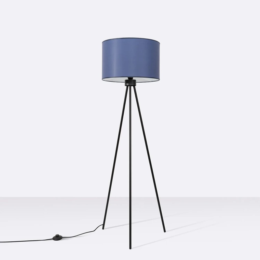 Sollux Lighting Stojací lampa NEVIA tmavě modrá