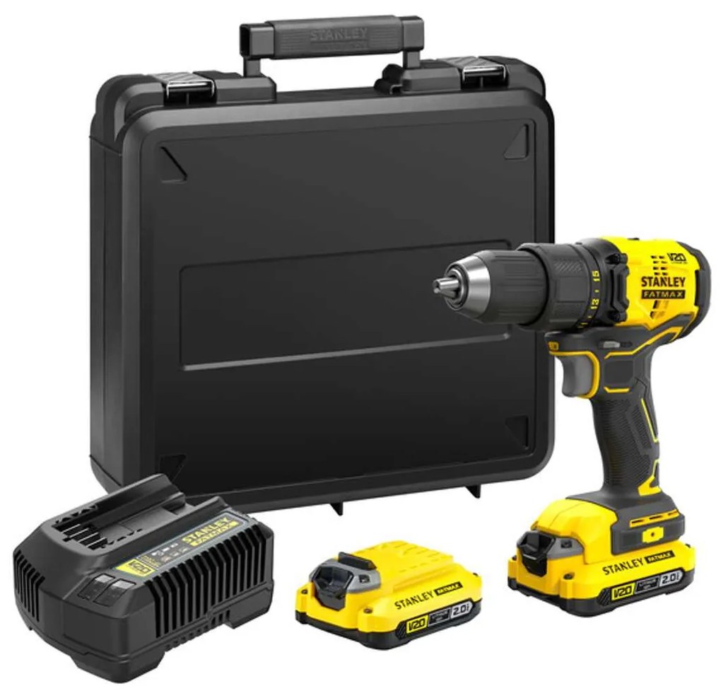 Stanley - 18V AKU vrtačka, 2x aku 2,0 Ah Li-ion, nabíječka SFMCD710D2K-QW