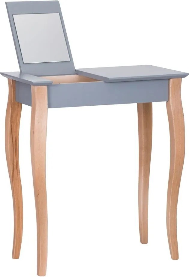 Tmavě šedý toaletní stolek se zrcadlem Ragaba Dressing Table, délka 65 cm