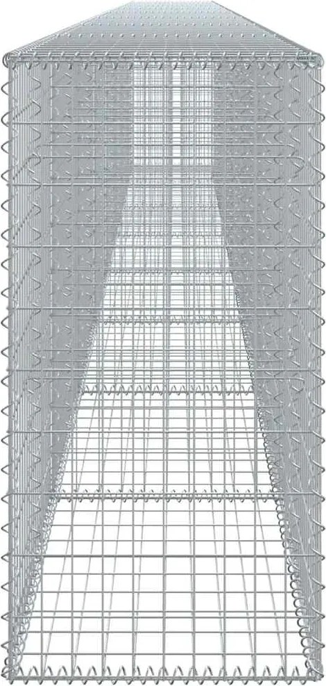 Gabionový koš s víkem 800 x 50 x 100 cm pozinkované železo 3295149