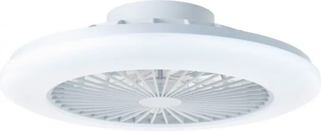 Brilliant G60020/05 Stmívatelné LED svítidlo SALERNO BÍLÉ & reverzní VENTILÁTOR + funkce LED