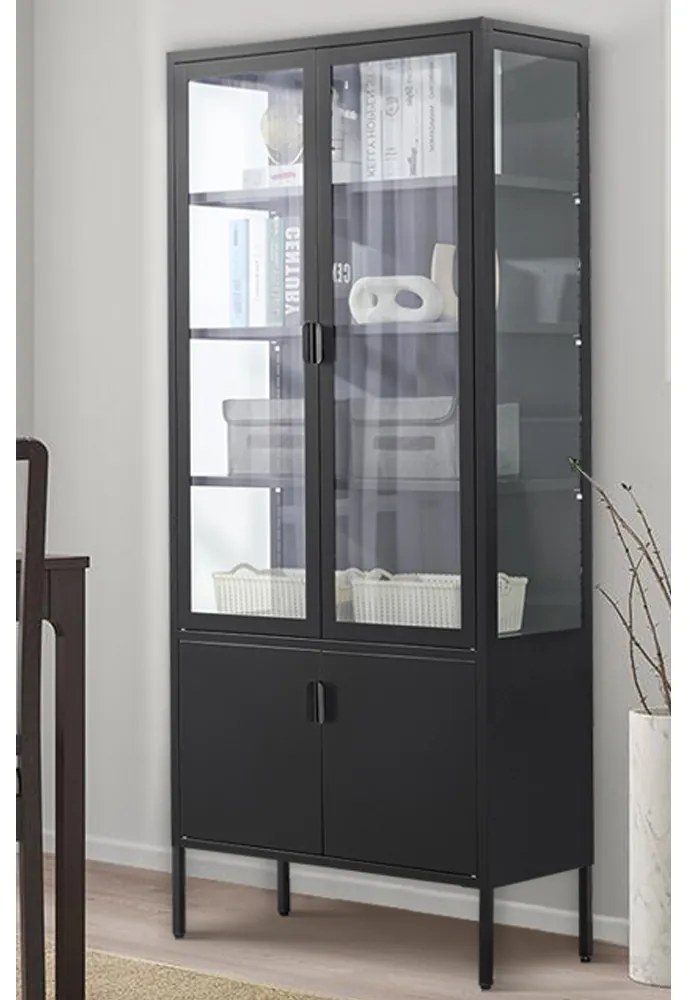 House Nordic Černá vitrína BRISBANE 180 cm 3001057