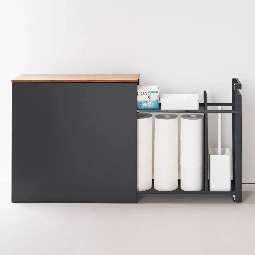 Černý kovový koupelnový regál 14x55 cm Tower – YAMAZAKI