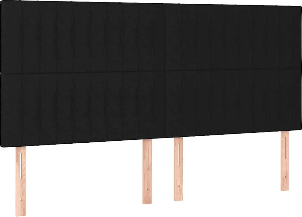 Box spring postel s matrací černá 200x200 cm textil 3136783