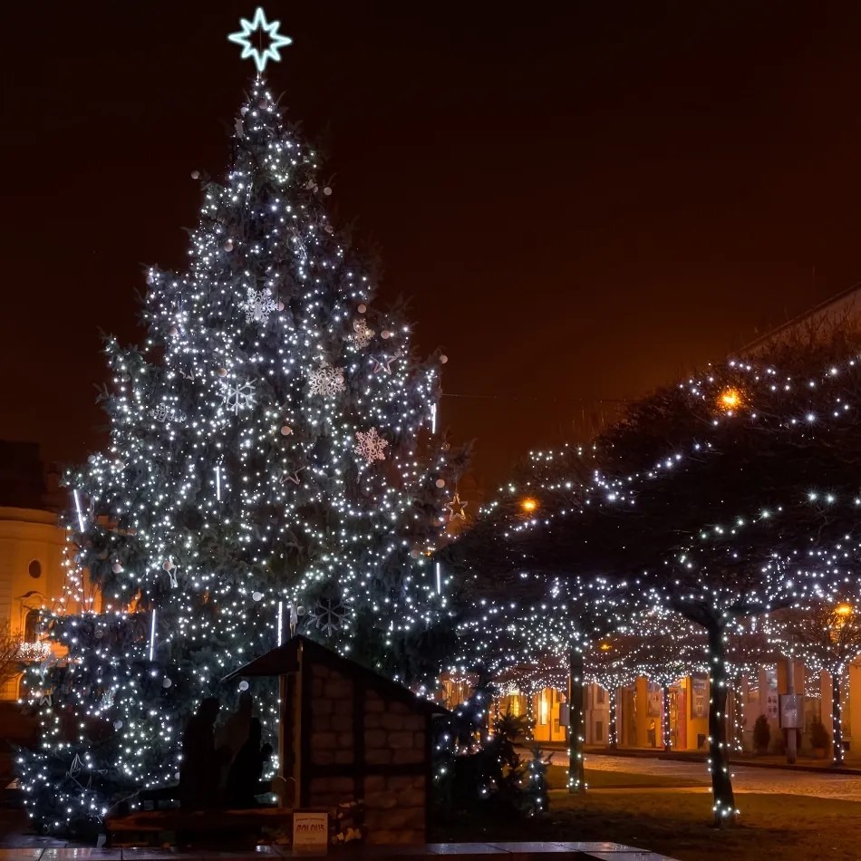 LED světelný řetěz FLASH, 100 m, ledově bílá, 1000 diod, IP67