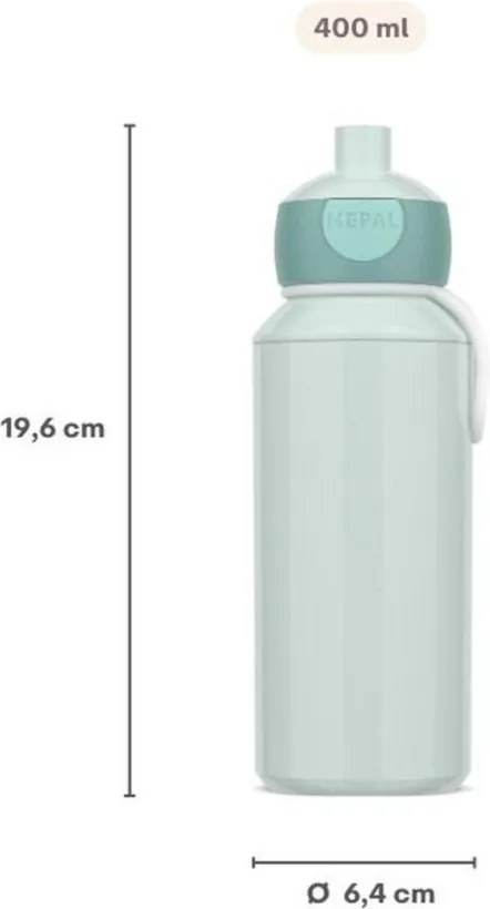 Béžová plastová dětská lahev 400 ml Sunshine & Rainbow – Mepal