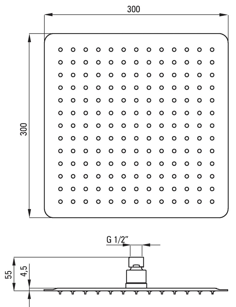 Deante Deante, podomítková termostatická sprchová sestava čtvercová + BOX, chromová, BXYZ0EAT