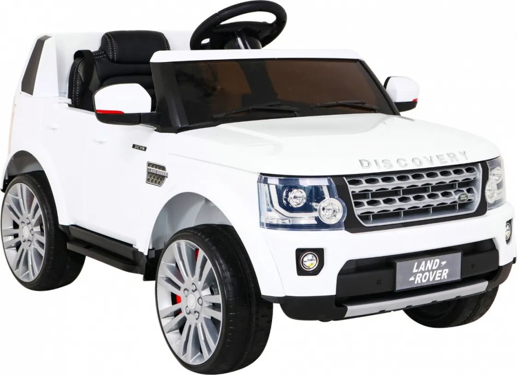 Ramiz Land Rover Discovery elektrické auto pro děti bílé SUV + dálkové ovládání