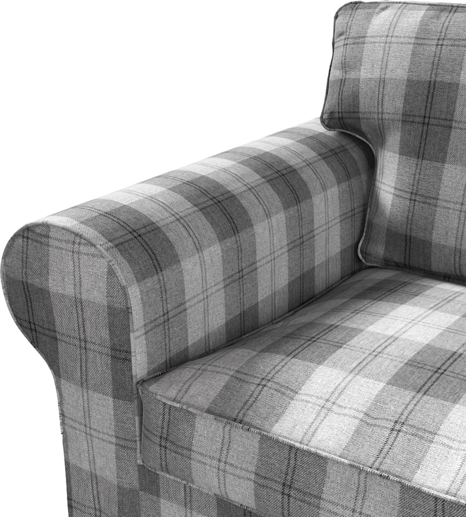 Potah na pohovku IKEA Ektorp 2-místná rozkládací  NOVÝ MODEL 2012 barva šedá látka pletený vzor, vzorované