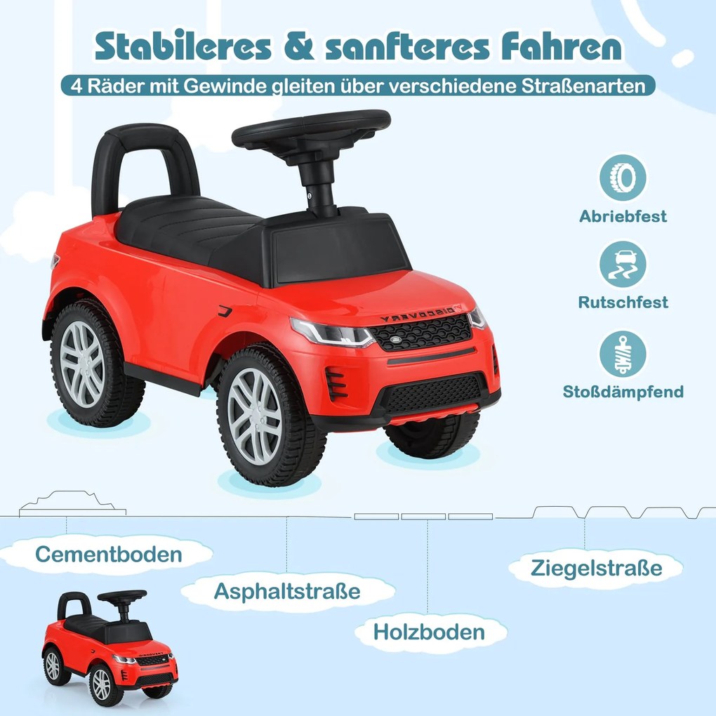 Costway Pojízdné auto s úložným prostorem, pojízdné auto, dětské