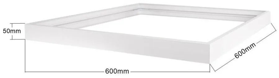 LED Solution Bílý přisazený LED panel s rámečkem 600 x 600mm 40W Premium Barva světla: Studená bílá 189016_191024