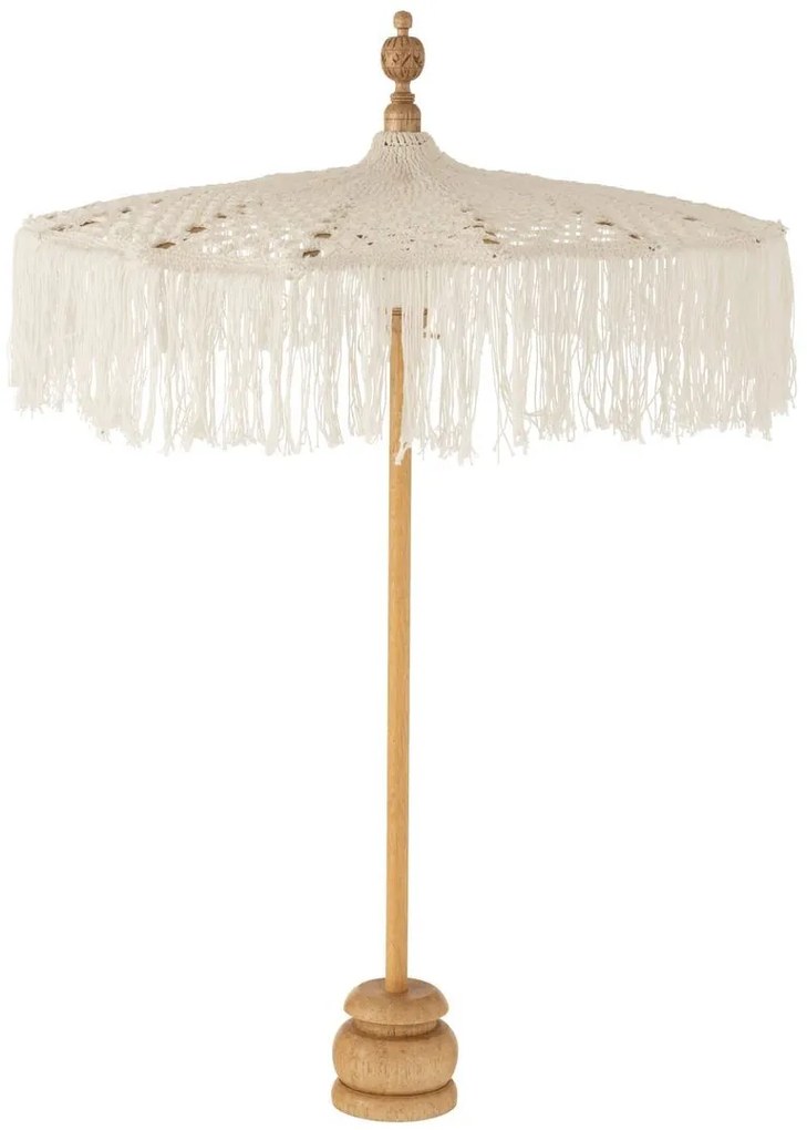 Přírodní drhaný slunečník na stůl Macrame - ∅65*95 cm