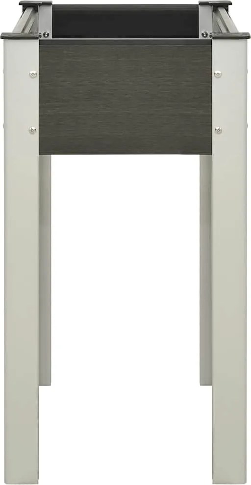 Zahradní vyvýšený záhon 75 x 40 x 75 cm dřevoplast šedý 149010