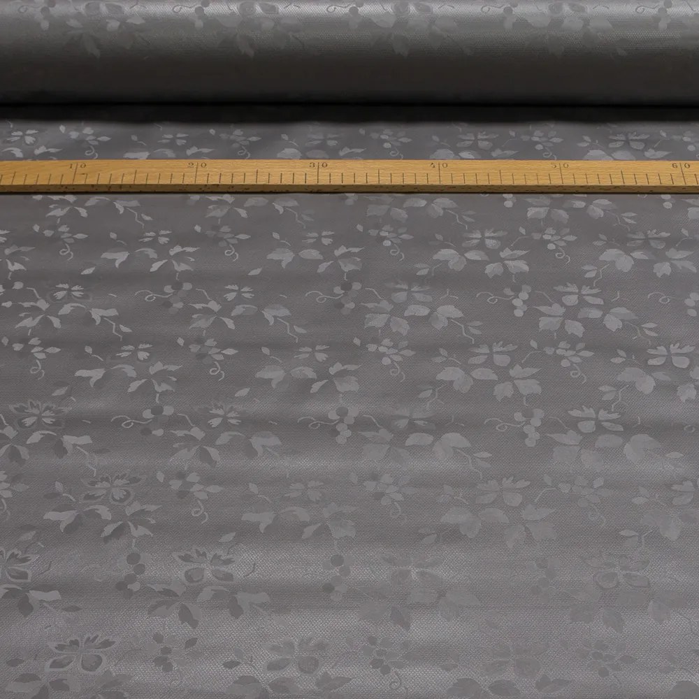 Ergis ubrus PVC s textilním podkladem 5656004, šedý damaškový vzor, š.140cm (metráž)