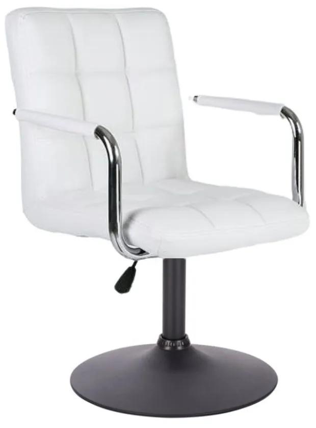 LuxuryForm Židle VERONA na černém talíři - bílá